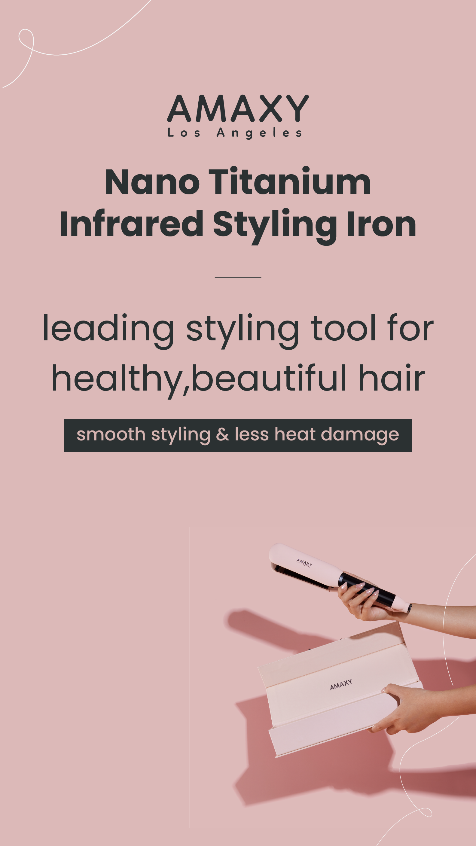 Nano Titanium Styling Iron | Fast Styling With No Heat Damage – Amaxy